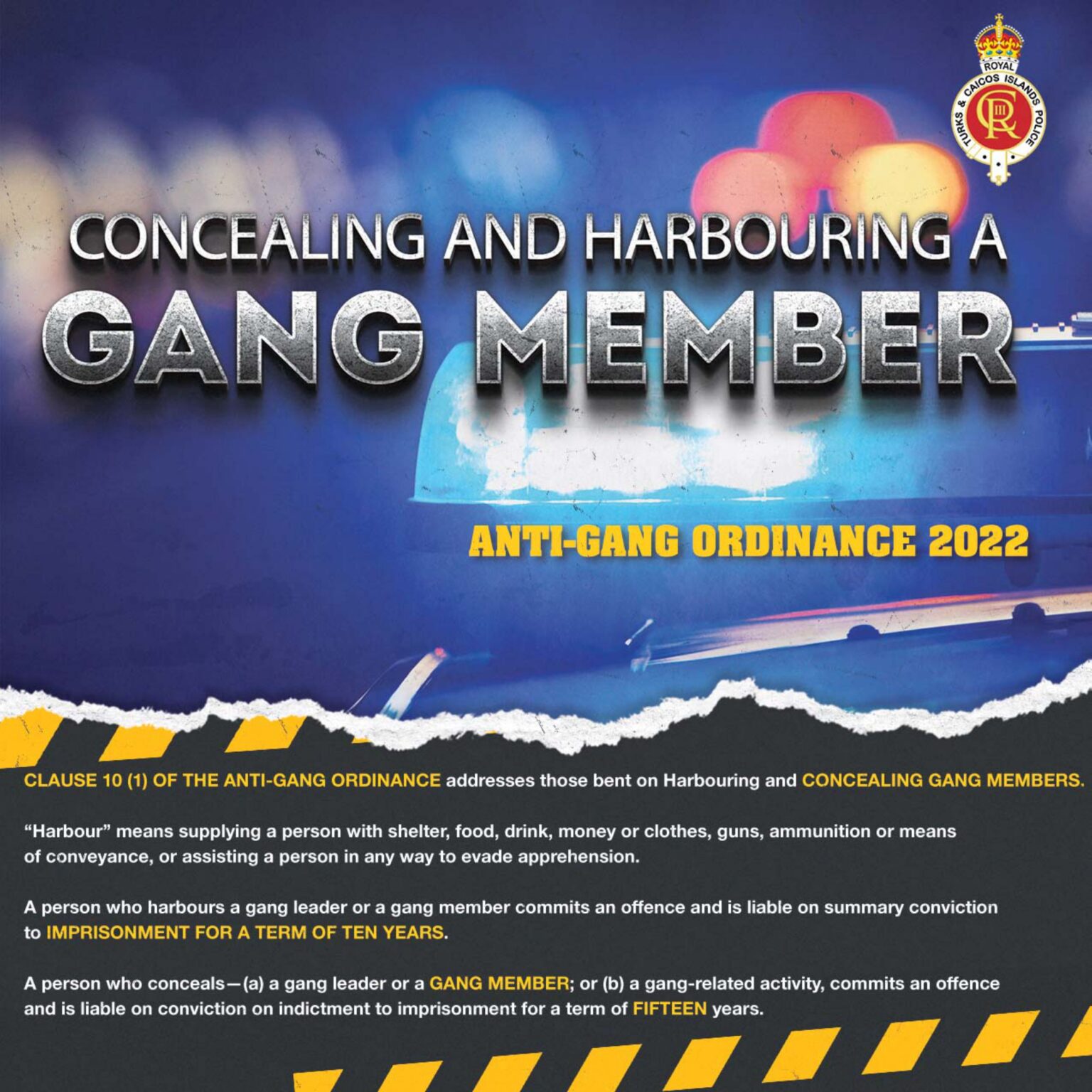 Second Suspected Gang Member Charged - Royal Turks and Caicos Island Police